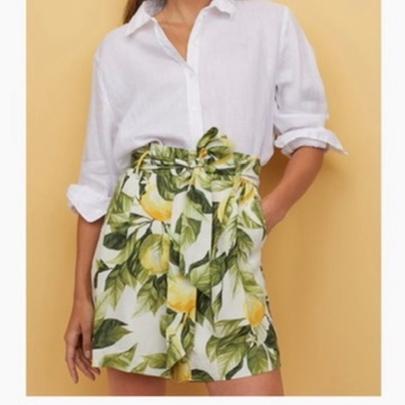 Shorts | Lemon Print Shorts Summer Italian | Poshmark